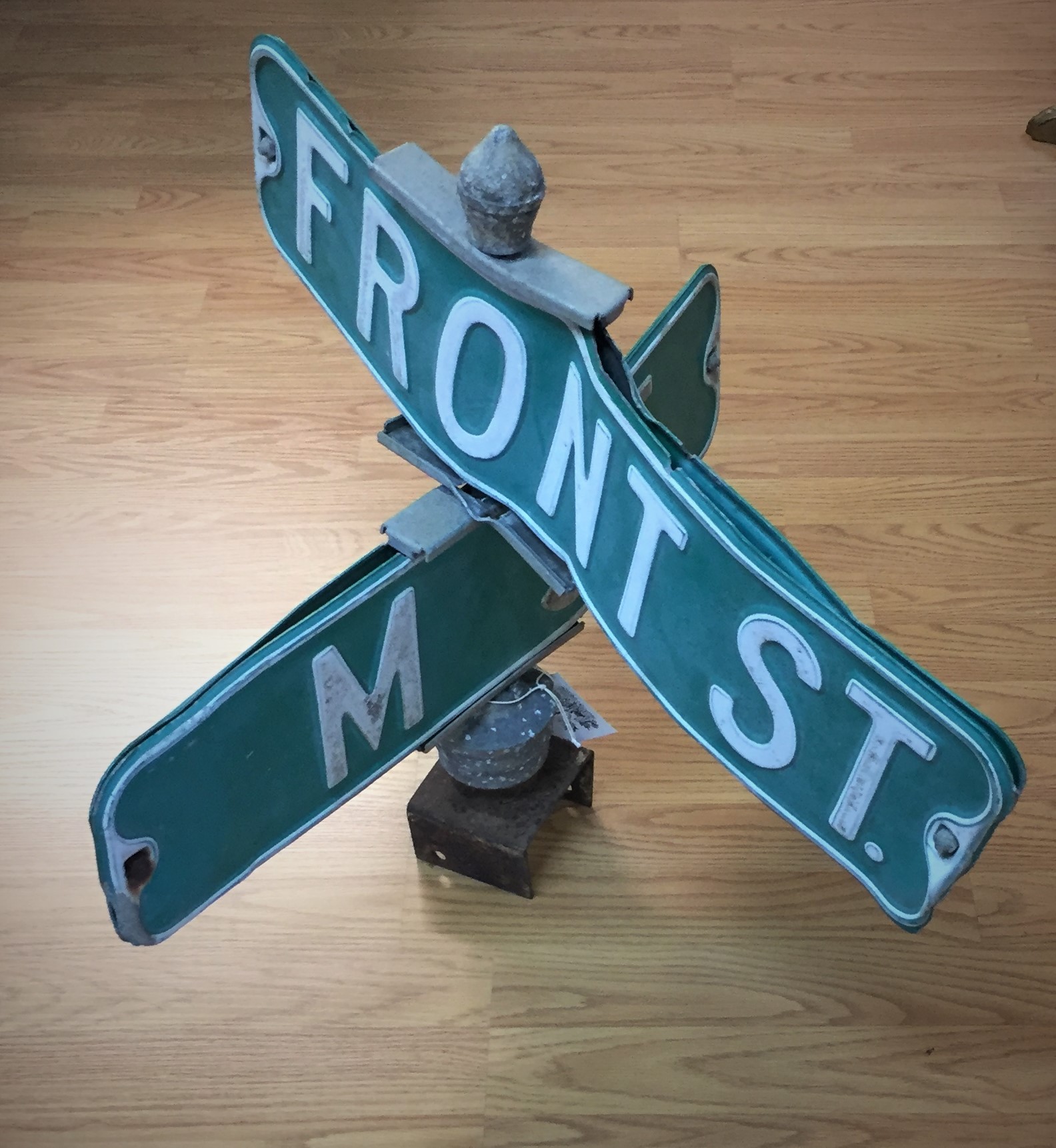 Vintage Street Sign Crescent City CA Front & M St. - Parkway Drive Antiques